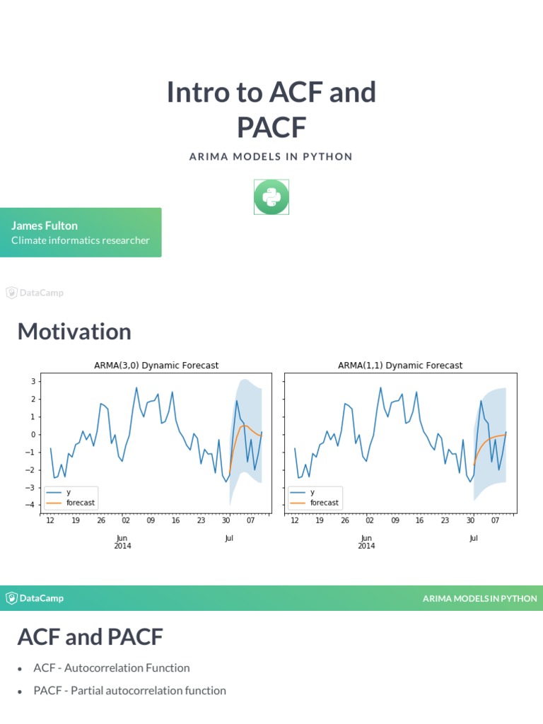 ARIMA Models in Python Chapter3 | PDF | Autoregressive Integrated ...