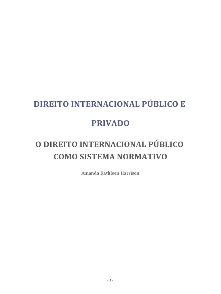 Unidade 1 | PDF | Direito Internacional | Tratado
