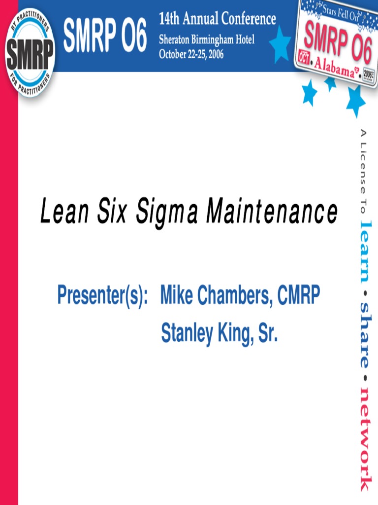 Lean - Six - Sigma - Maintenance | PDF | Six Sigma | Business Process