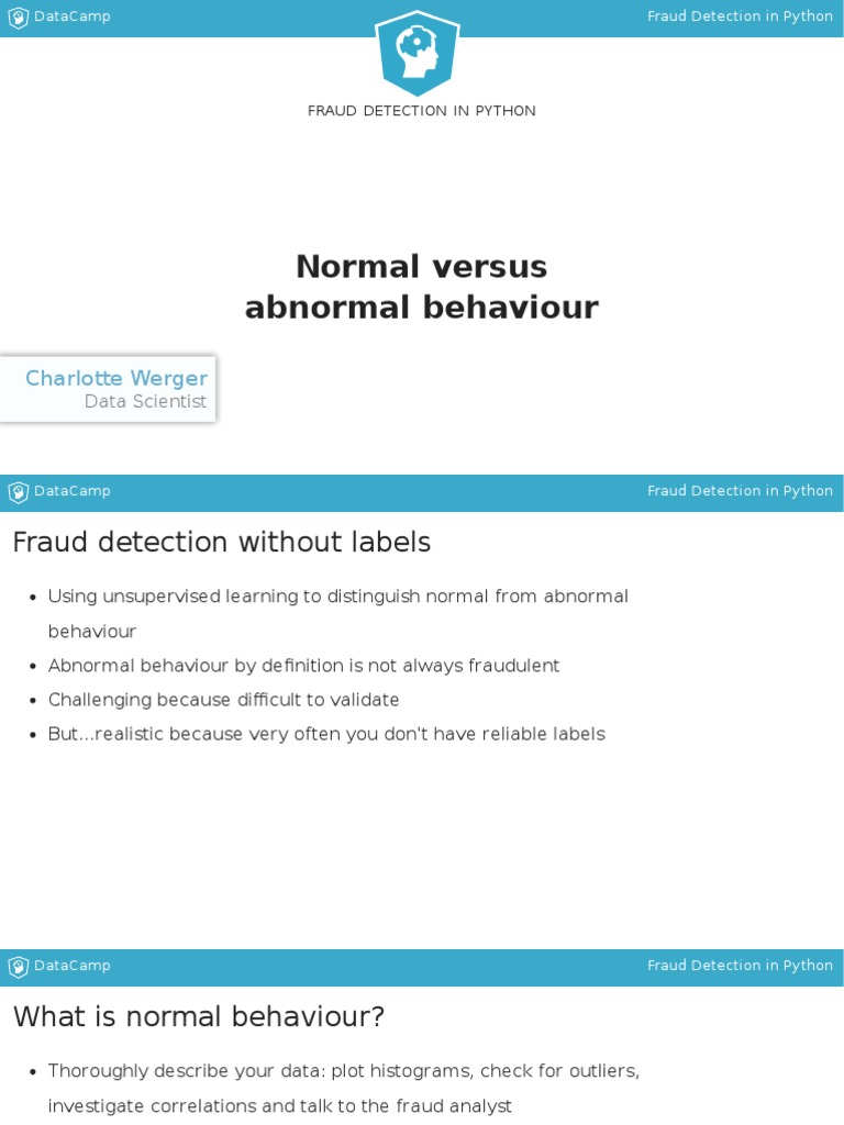 Fraud Detection In Python Chapter3 Pdf Cluster Analysis Algorithms And Data Structures 