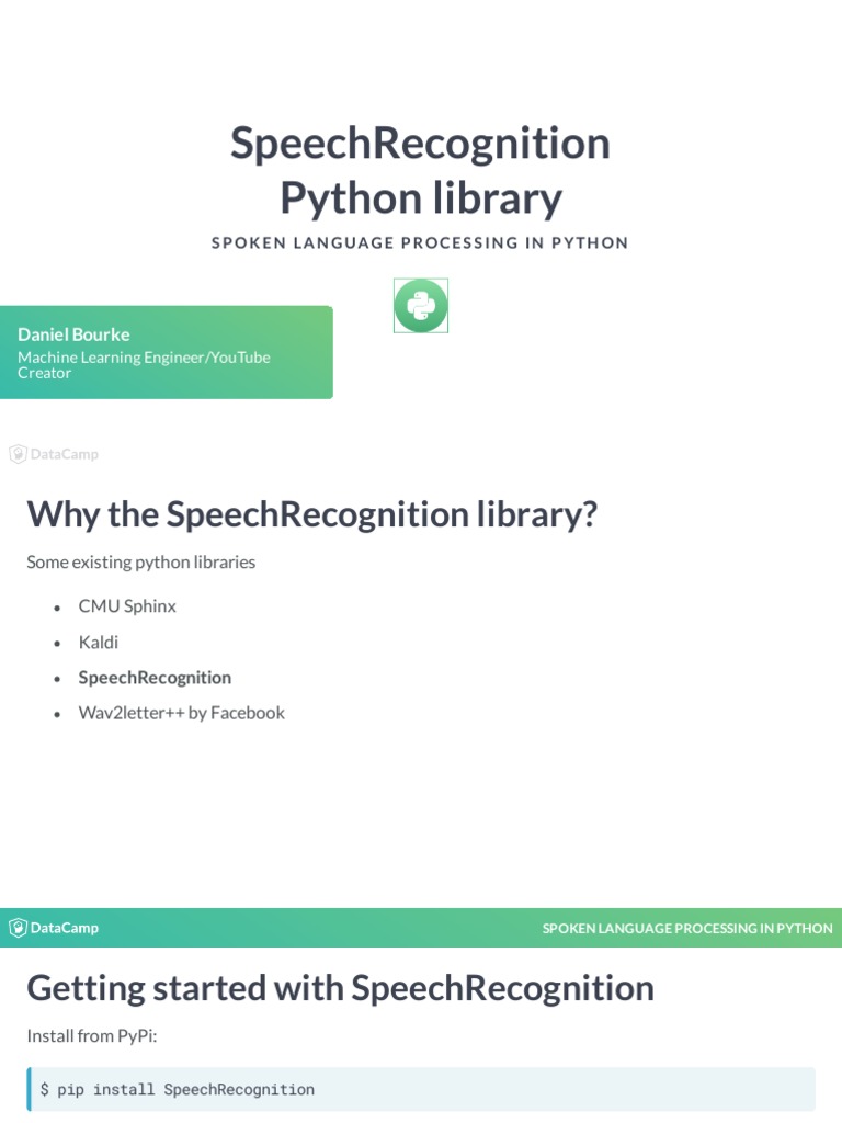 Spoken Language Processing in Python Chapter2 | PDF | Python (Programming Language) | Communication