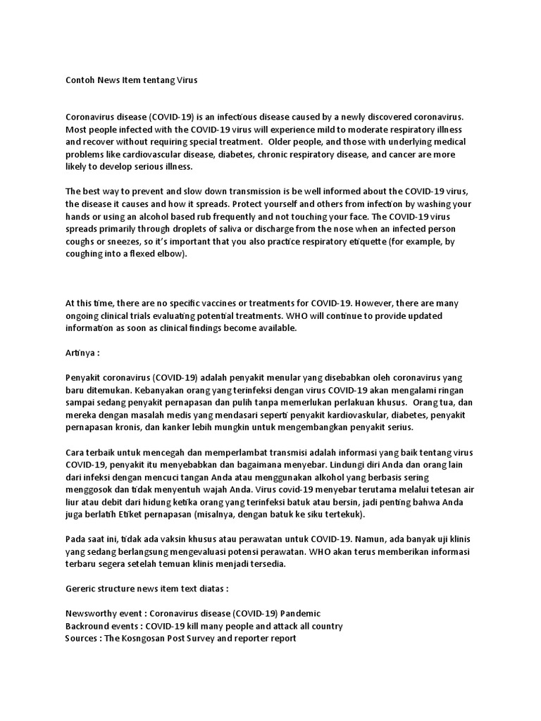 Contoh News Item | PDF