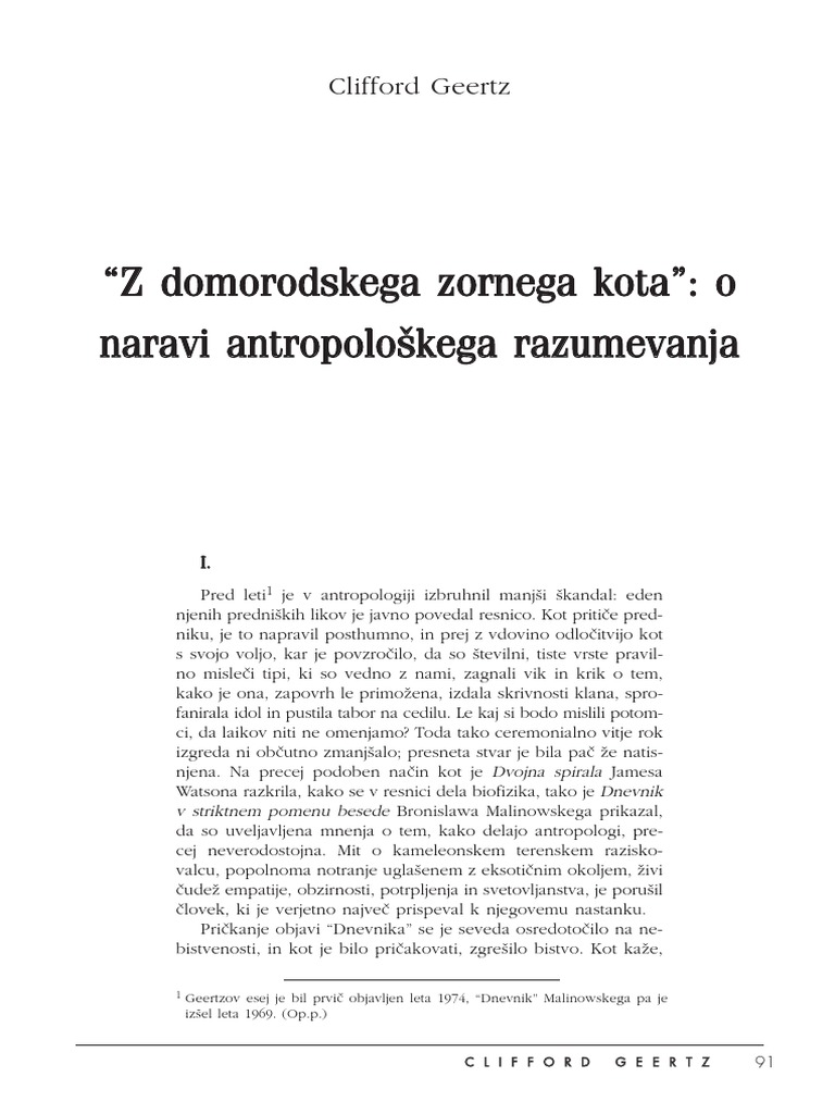 Clifford Geertz PDF | PDF
