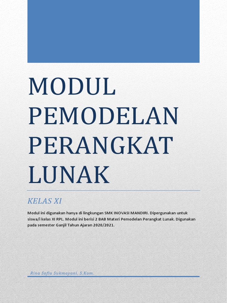 Modul Pemodelan Perangkat Lunak | PDF