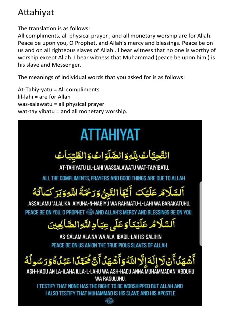 Attahiyat | PDF | Prophets And Messengers In Islam | Abrahamic Religions