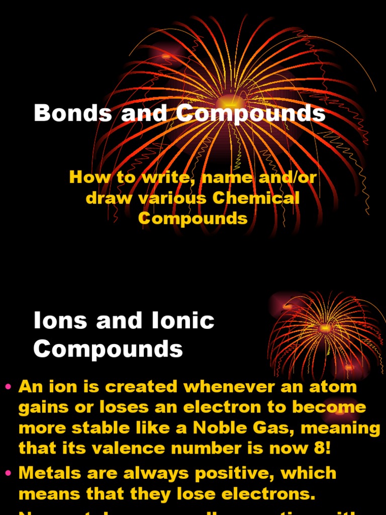 Chemical Bonds and Compound Naming Guide | PDF | Ion | Chemical Compounds