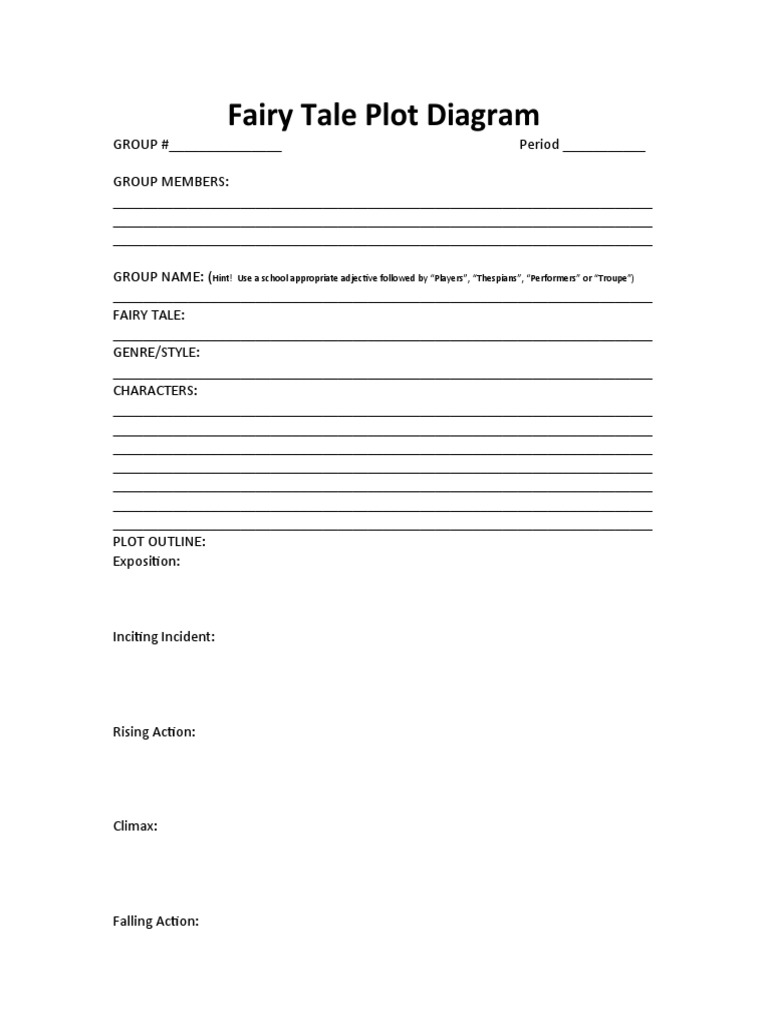 Fairy Tale Plot Structure Template | PDF | Business