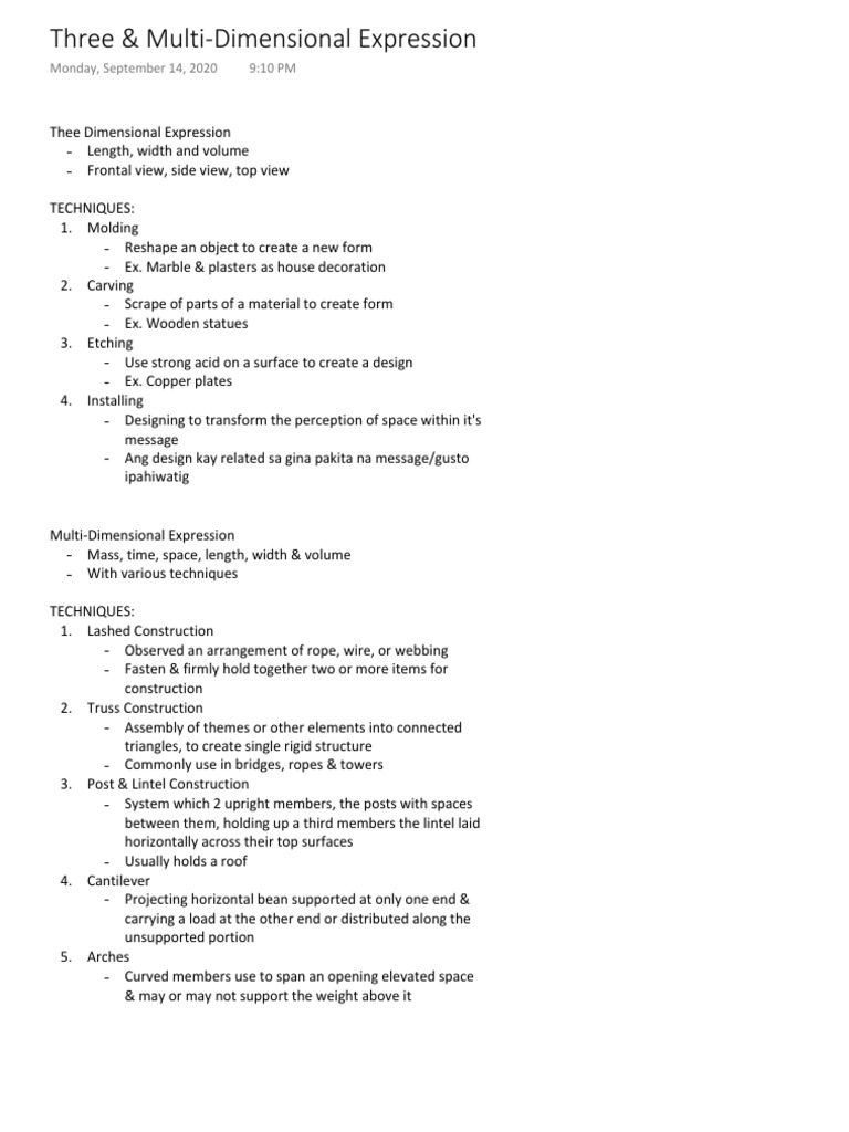 Three Multi Dimensional Expression | PDF | Art