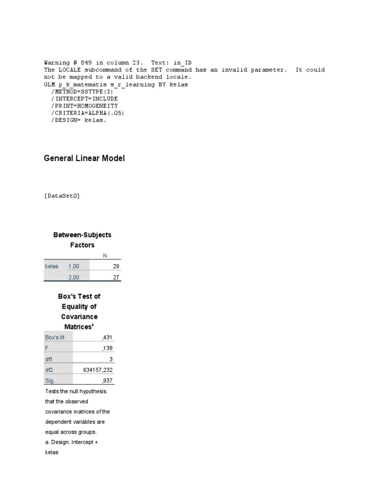 Lampiran Manova | PDF | Errors And Residuals | Data Analysis