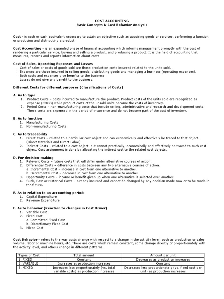 MODULE 1 Basic Concepts PDF | PDF | Cost Of Goods Sold | Regression ...