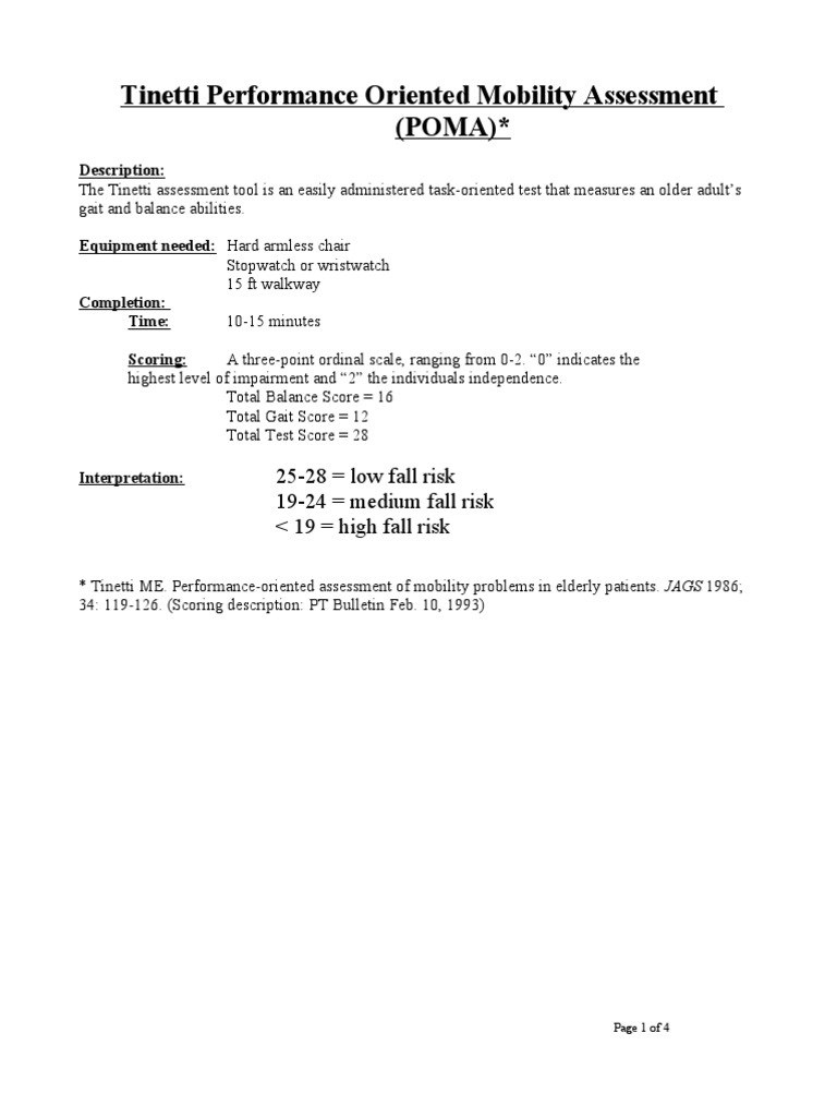 Tinetti-Balance-Gait--POMA
