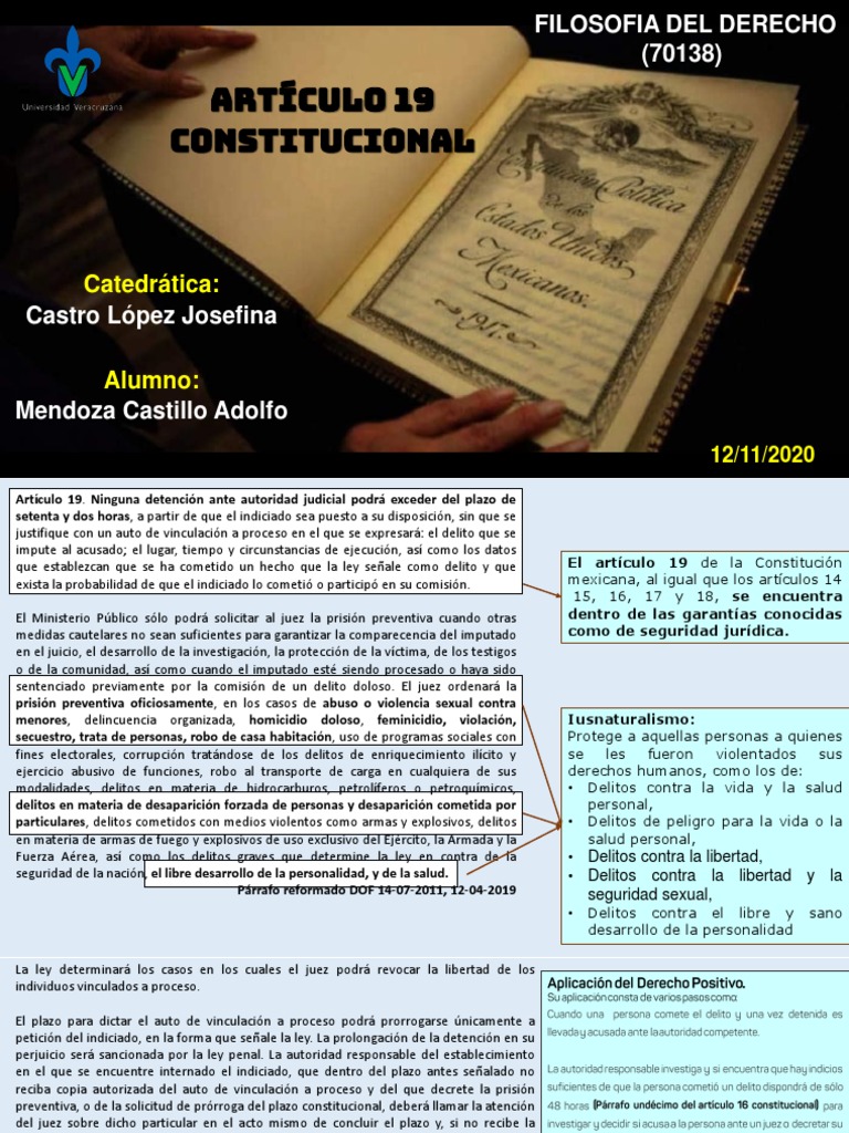 Articulo 19 Constitucional | PDF | Corrupción política | Mandato
