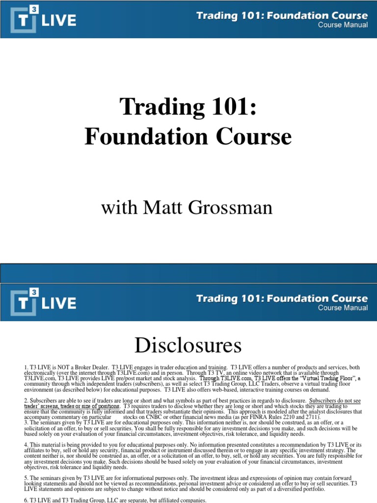 T3 Live: Virtual Trading Floor Overview | PDF | Order (Exchange ...