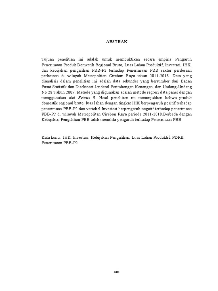 Abstrak Tugas Akhir (Laras Saharani 025160052) | PDF