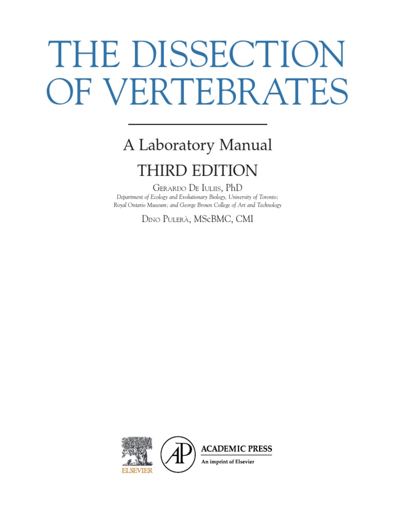 A Concise Guide to the Systematic Dissection and Analysis of Vertebrate ...