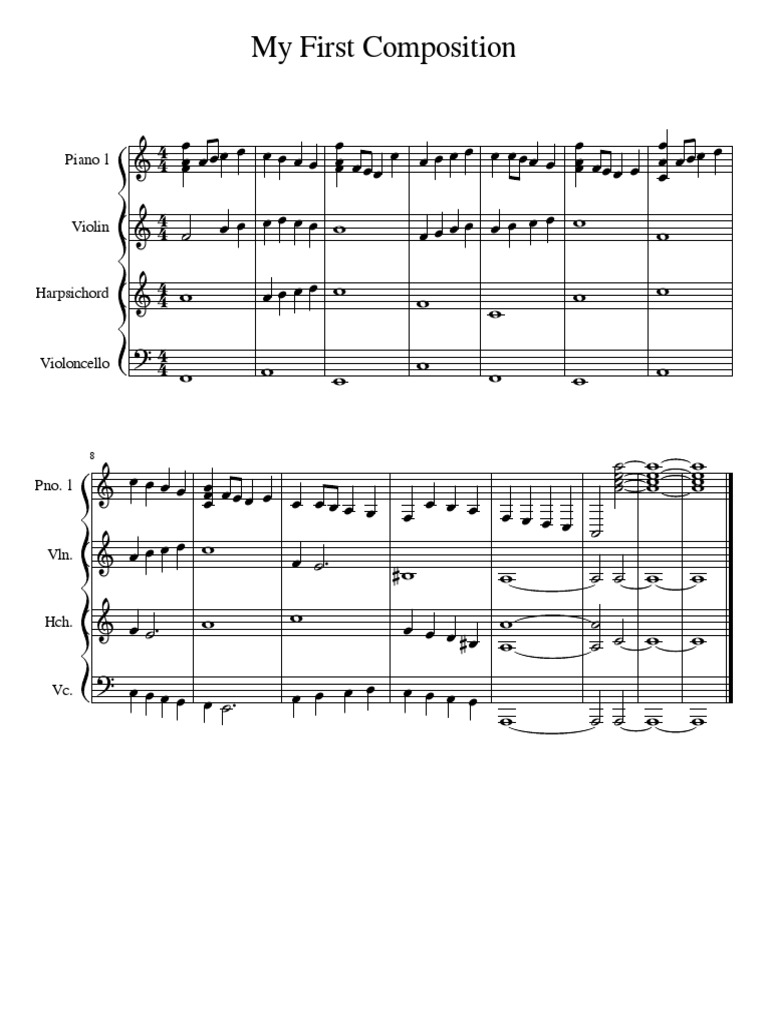 My First Composition: Piano 1 | PDF