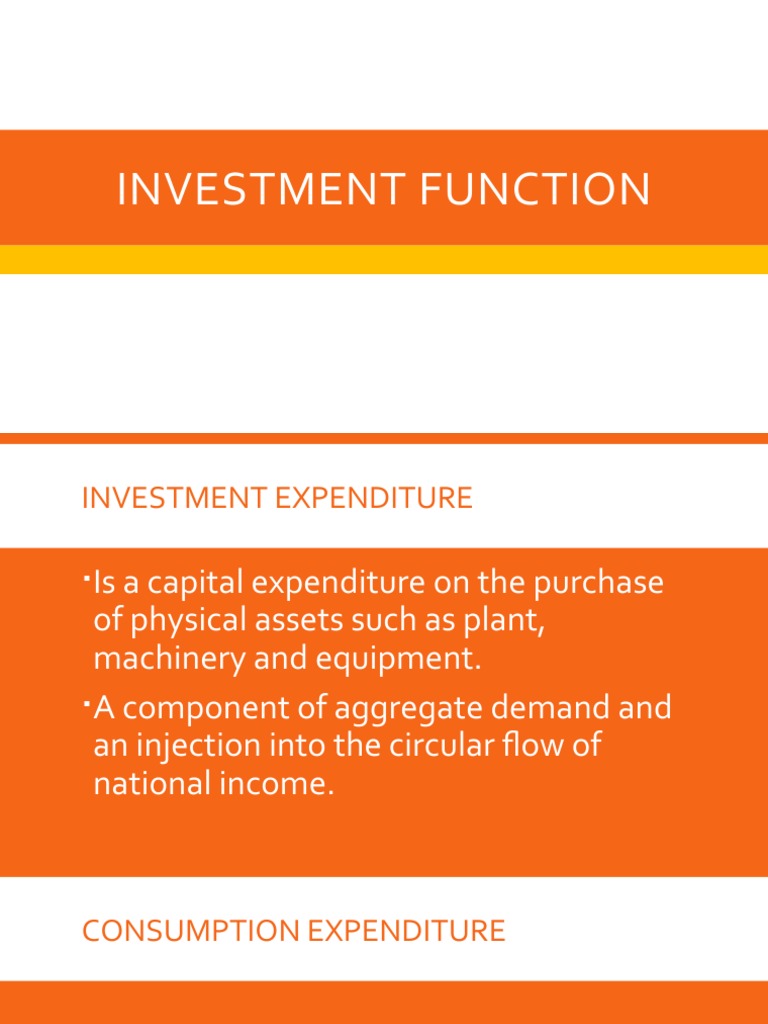 Investment Function | PDF