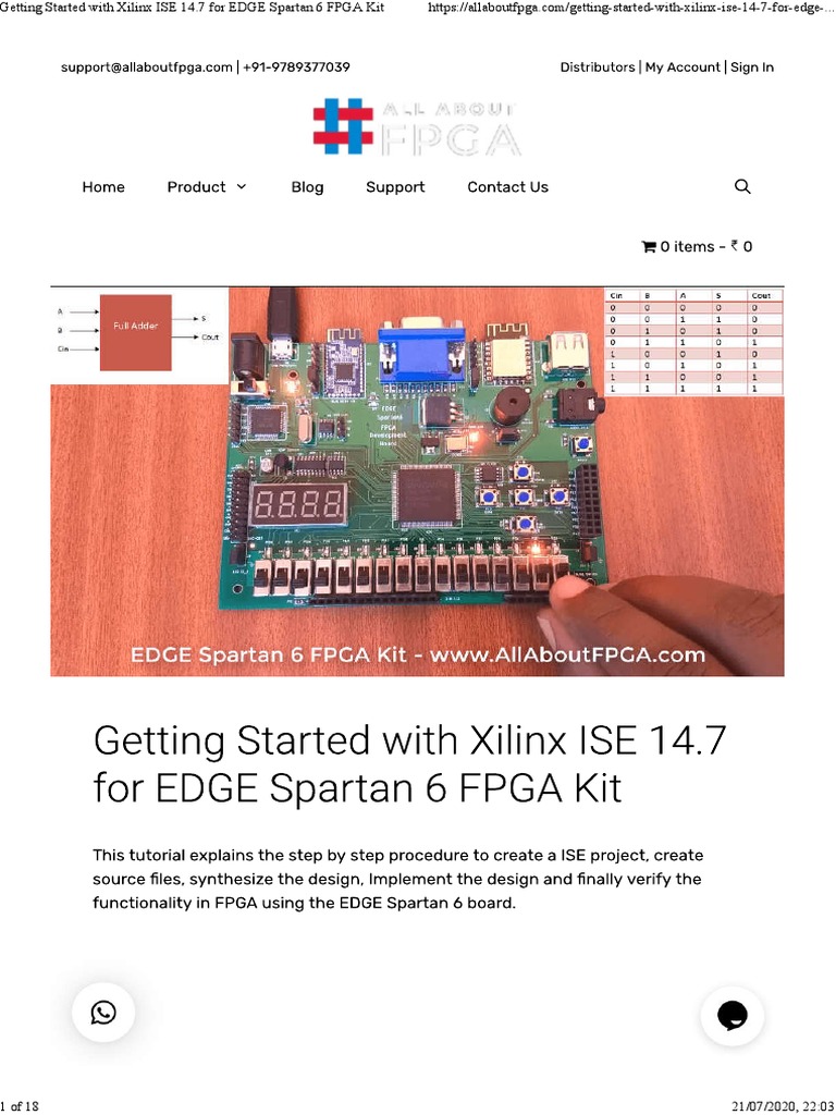 Getting Started With Xilinx ISE 14.7 For EDGE Spartan 6 FPGA Kit | PDF | Nasdaq | Publicly ...