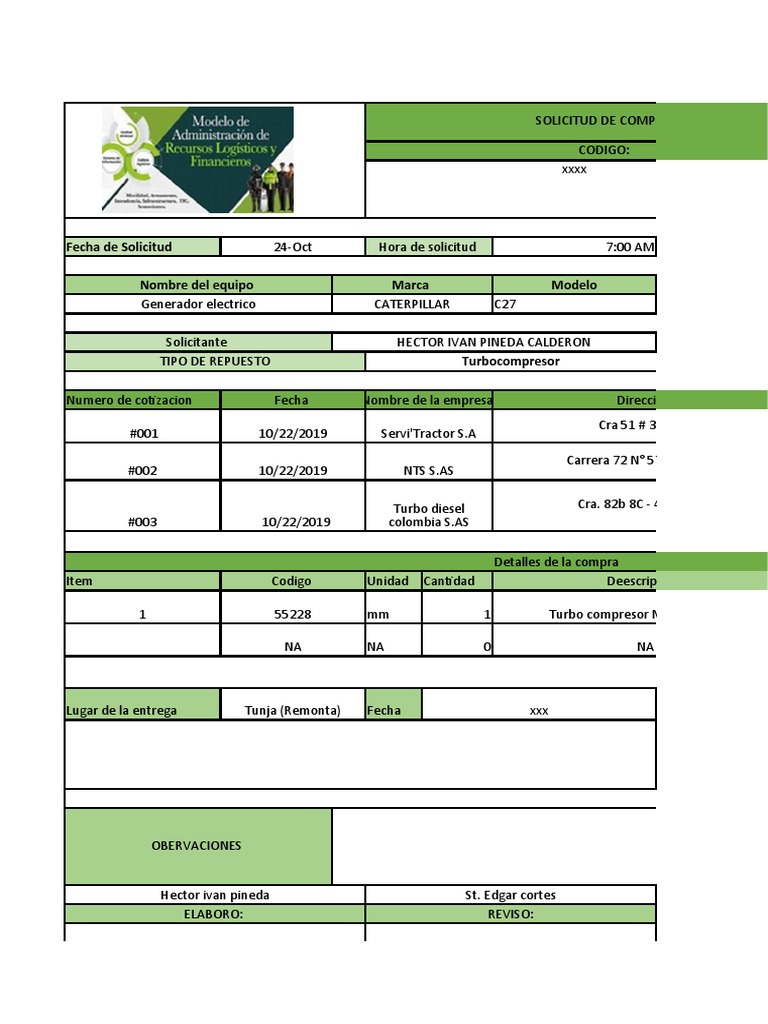 Solicitud de Compra | PDF