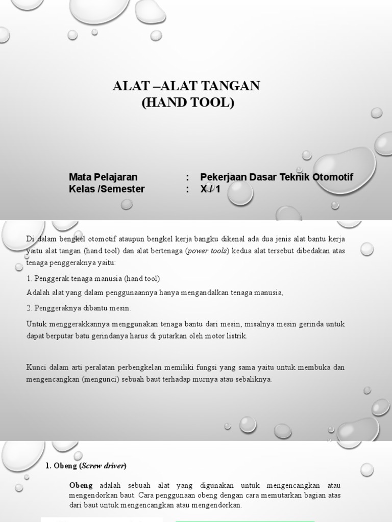 Materi Hand Tool | PDF