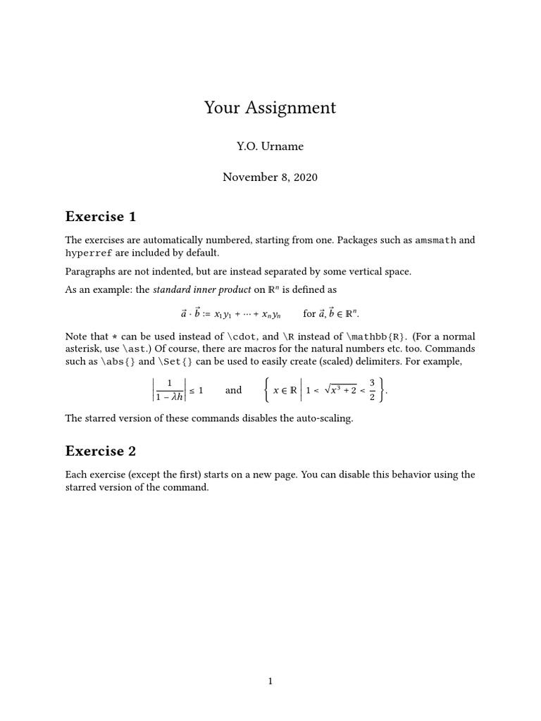 Your Assignment: Exercise 1 | PDF