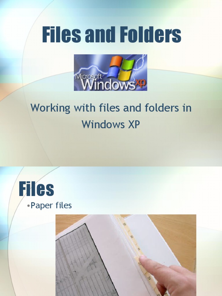 Managing Files and Folders in Windows XP | PDF