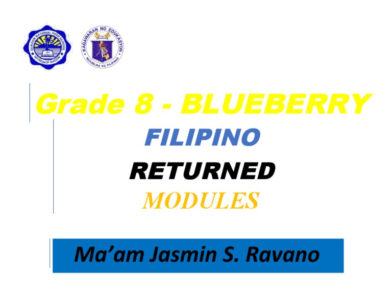 Grade 8 Filipino Modules BLUEBERRY | PDF