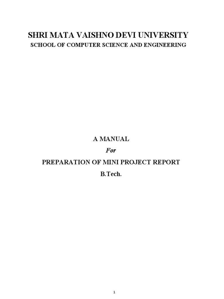 Mini Project Report-B.tech Cse | PDF | Thesis | Litre