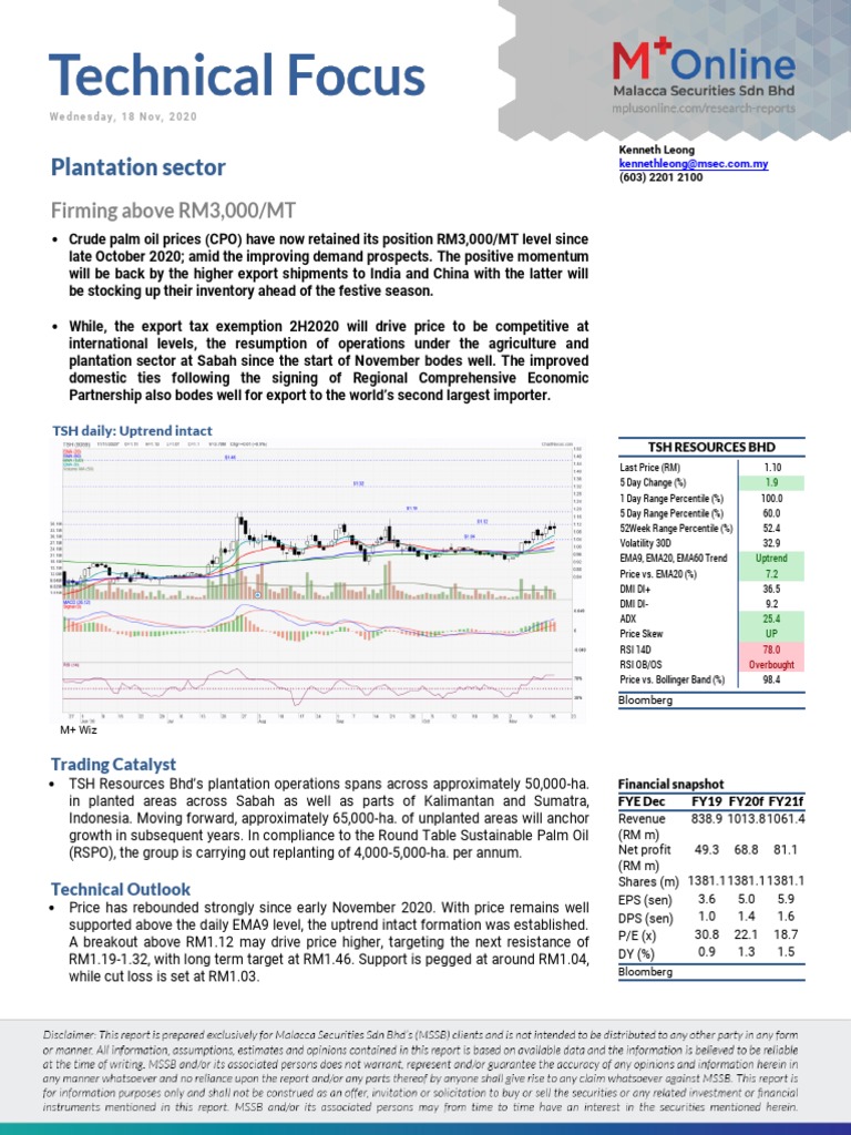 CPO Price Trends and Plantation Insights | PDF | Volatility (Finance ...