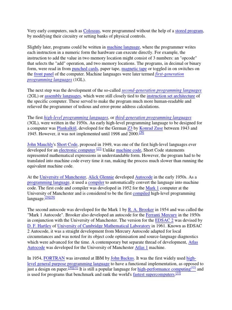 First-Generation Programming Languages Second-Generation Programming ...