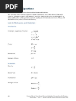 AQA A Level Physics Equation Sheet | PDF | Electromagnetic Field | Velocity