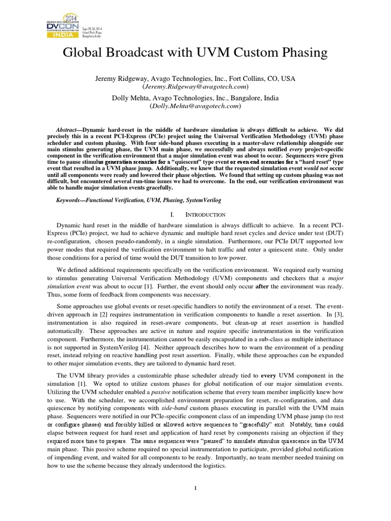 Global Broadcast With UVM Custom Phasing | PDF | Inheritance (Object Oriented Programming ...