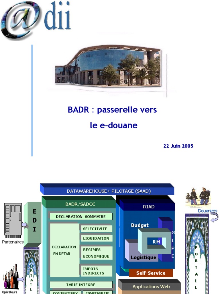 BADR : Passerelle vers l'e-Douane | PDF | Affaires | Technologie et ...
