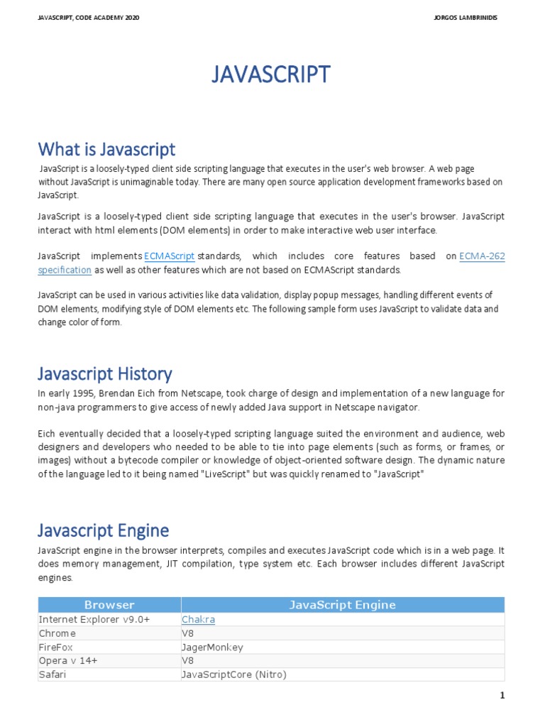 Javascript (CodeAcademy) - Предавања v.2 | PDF | Boolean Data Type | Document Object Model