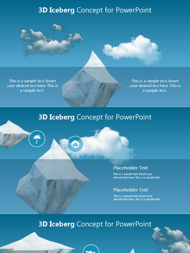3D Iceberg PowerPoint Template | PDF