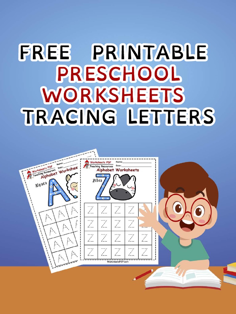 Free Printable Preschool Worksheets Tracing Letters Compressed PDF | PDF