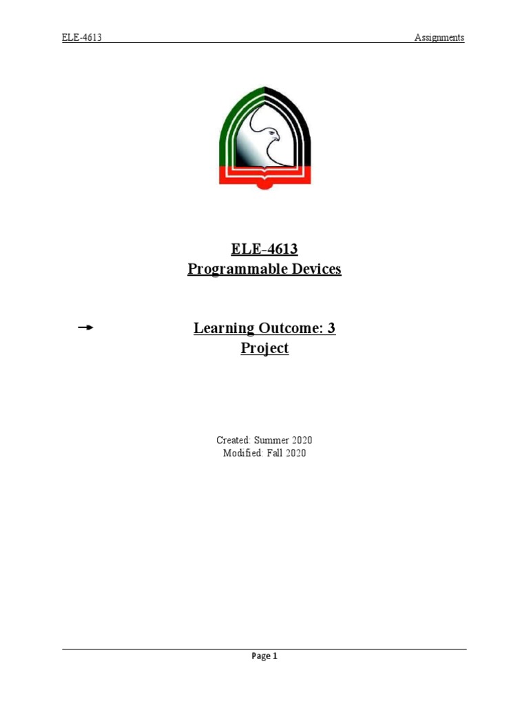 ELE 4613 - Project | PDF | Hardware Description Language | Electrical Circuits