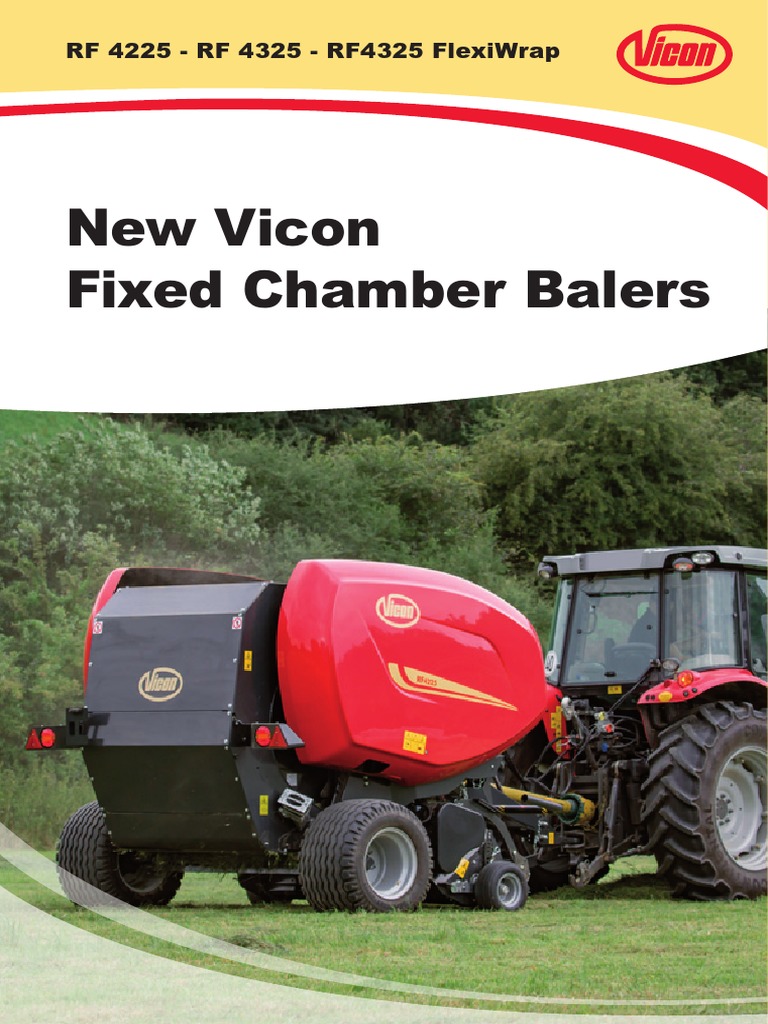 New Vicon Fixed Chamber Balers: RF 4225 - RF 4325 - Rf4325 Flexiwrap ...