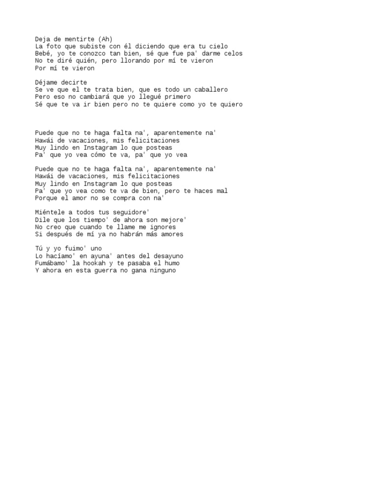 Hawai Letra y Canción | PDF