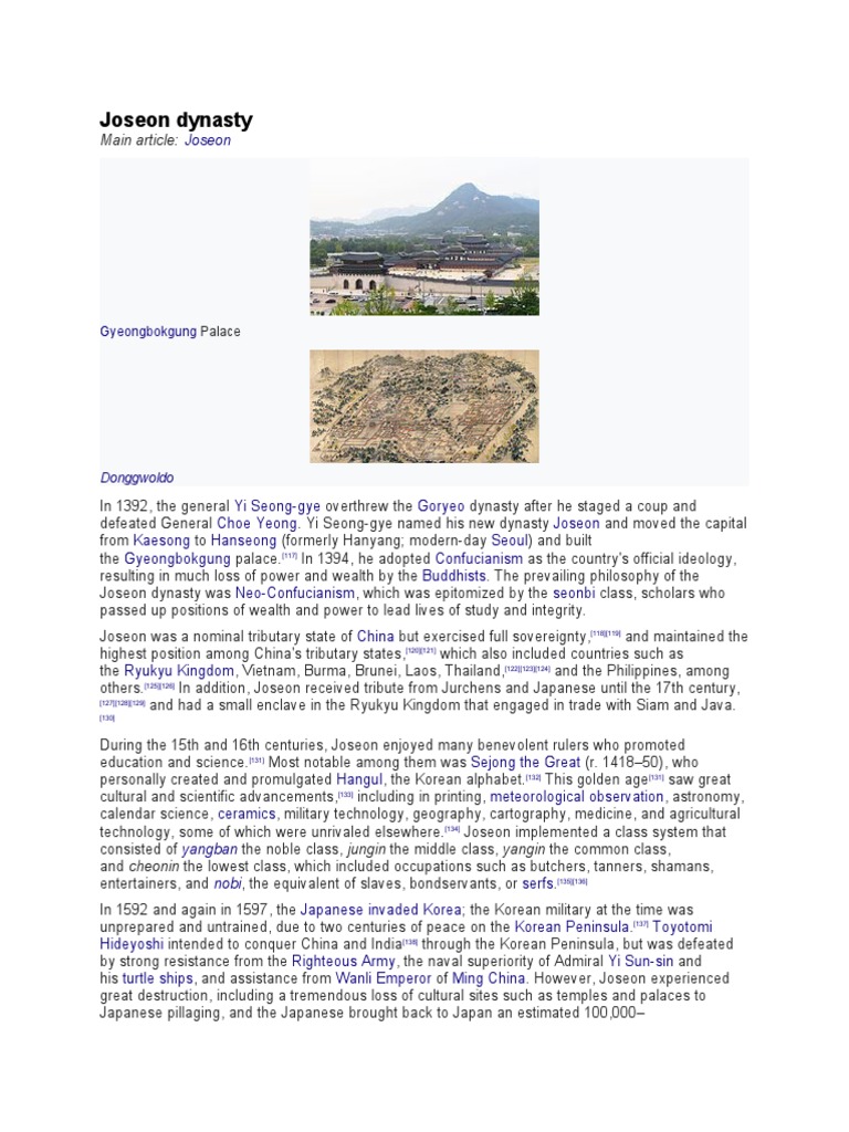 Joseon Dynasty, Korean Empire, and Japanese Occupation | PDF | Korea ...