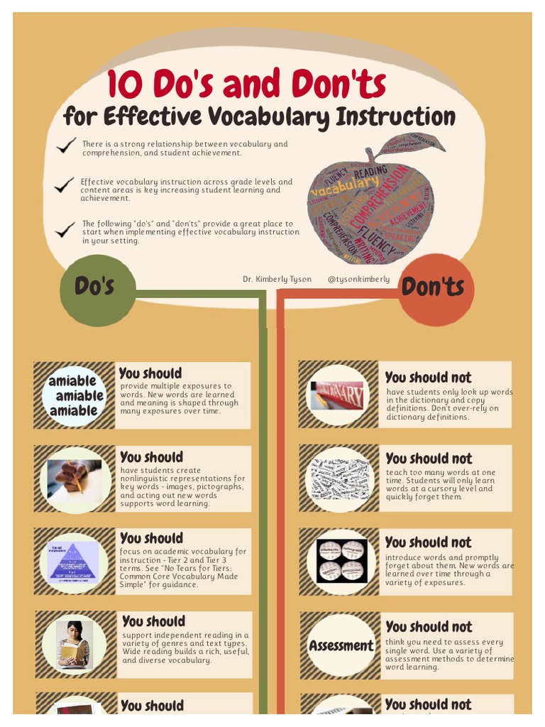 10 Do's and Don'ts: For Effective Vocabulary Instruction | PDF ...