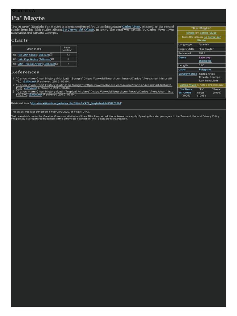 Pa' Mayte | PDF | Recorded Music | Albums