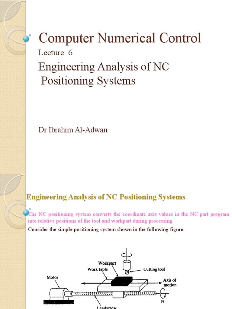 Computer Numerical Control: Engineering Analysis of NC Positioning ...