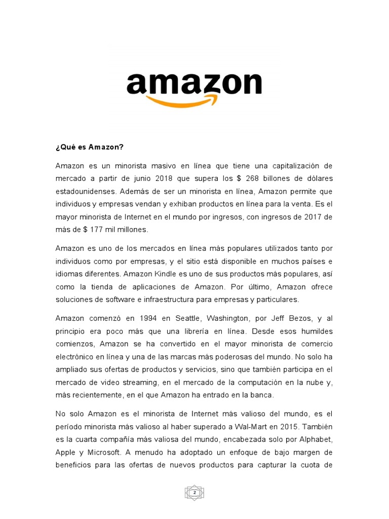 Informe Amazon Terminado | PDF | Informática y tecnología de la ...
