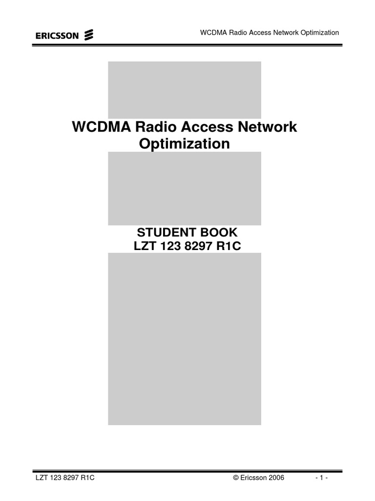 WCDMA Radio Network Optimization Student Book PDF | PDF