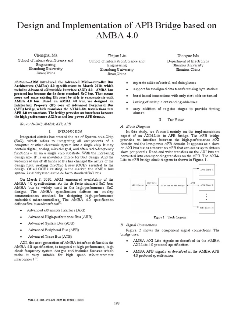 Amba Apb4.0 PDF | PDF | Electrical Engineering | Electronic Engineering