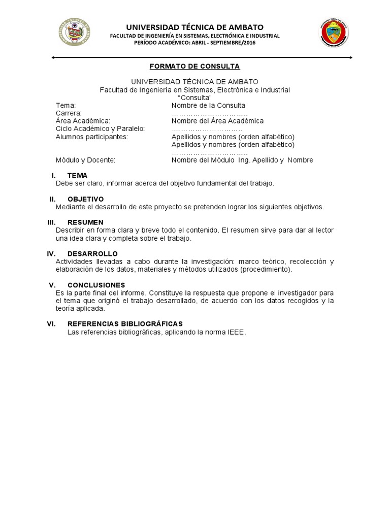 Formato de Consulta | PDF