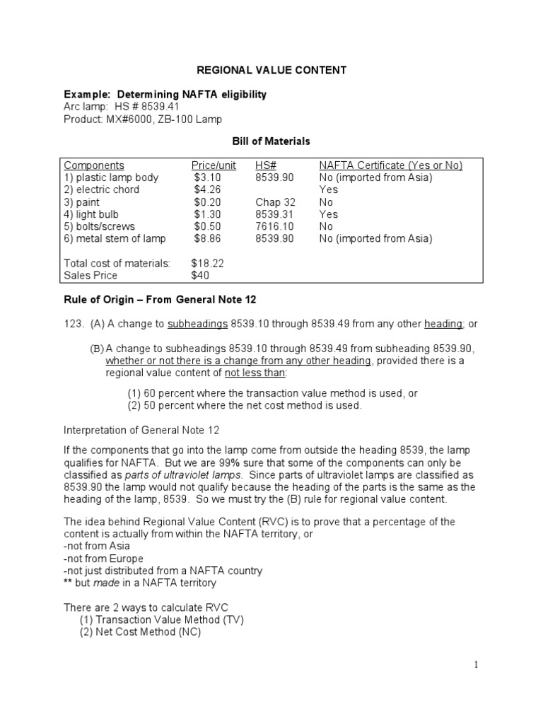 Example of Calculating RVC | PDF | Royalty Payment | Sales