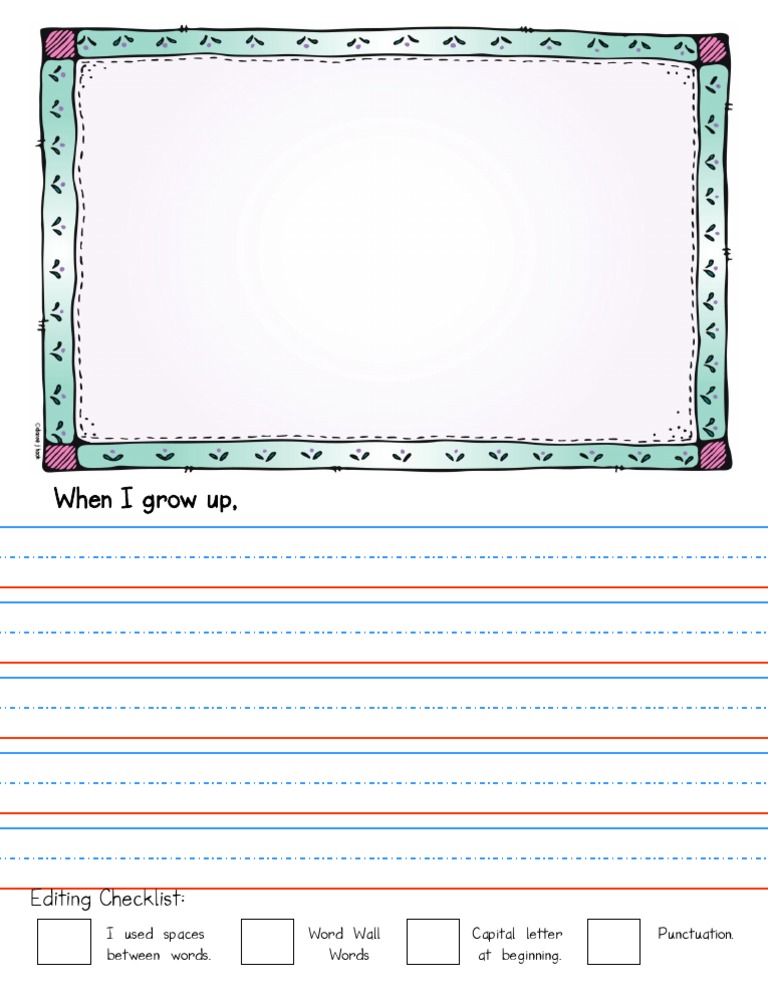 When I Grow Up Journal Page | PDF