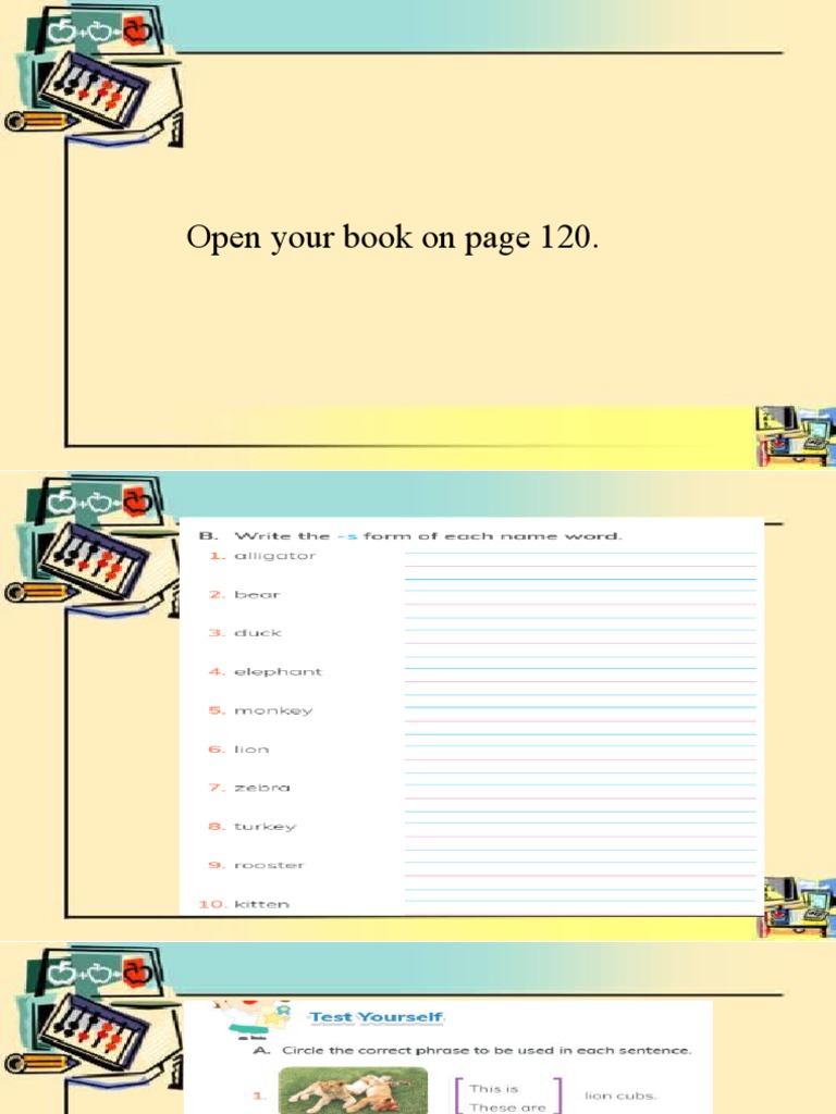 Open Your Book On Page 120 | PDF
